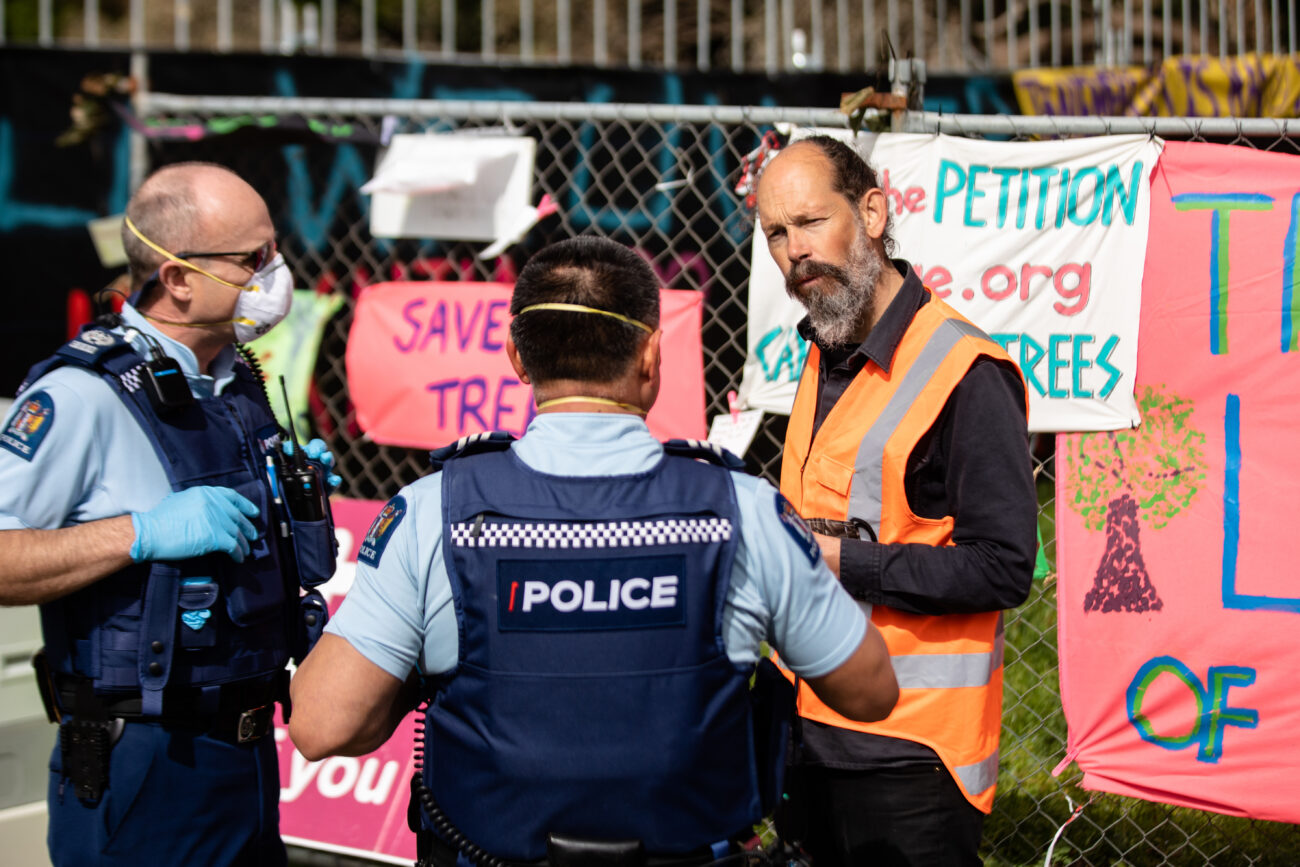 Protesters turn out before dawn to save 100-year-old native trees | New ...